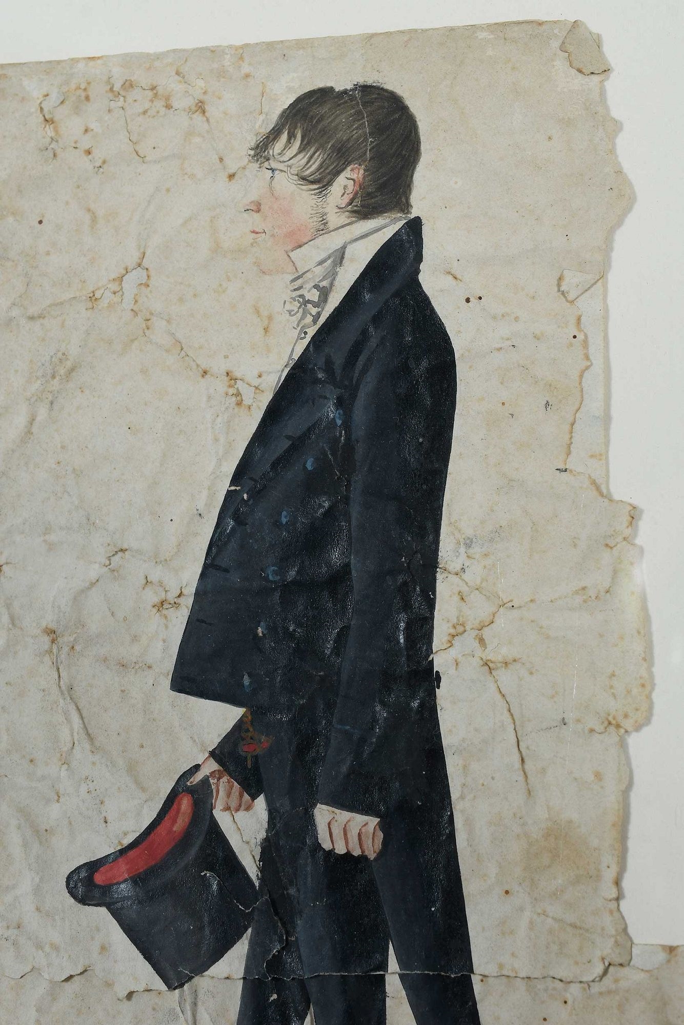 Jacob Maentel | Two works on paper: Profile Portrait of a Man | MutualArt
