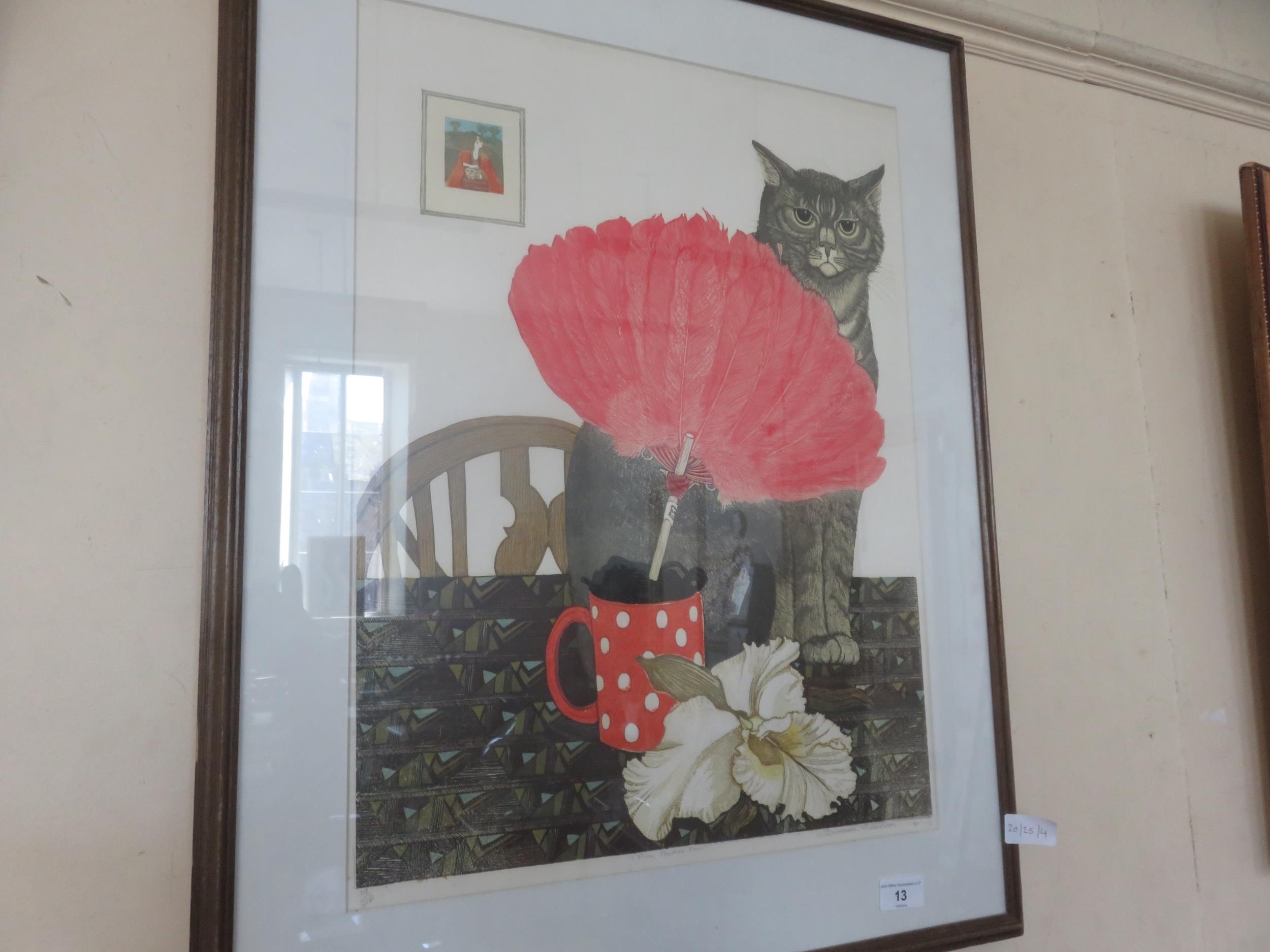 Barbara Robertson | Pink Feather Fan | MutualArt