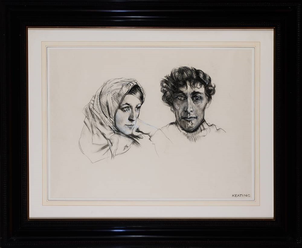 Sean Keating | ARAN COUPLE, c.1971 (Circa 1971) | MutualArt