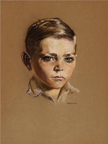Sean Keating | PORTRAIT OF A YOUNG BOY | MutualArt