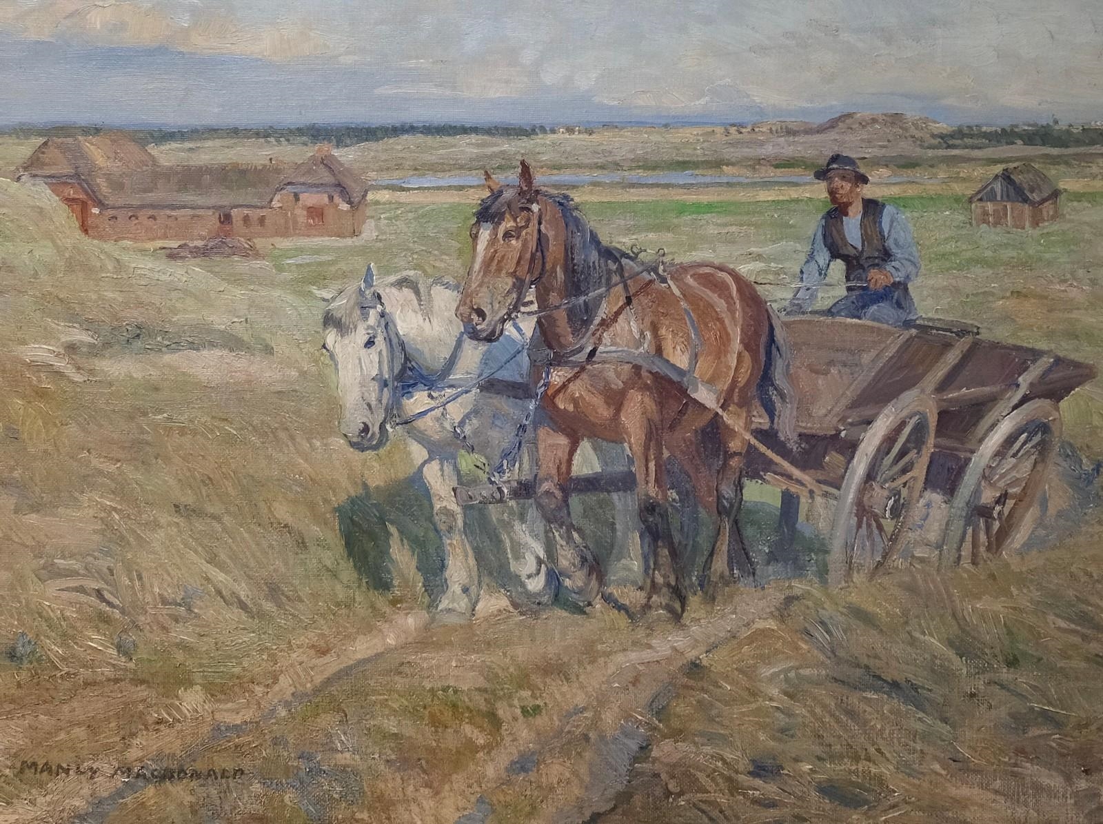 Manly Edward MacDonald | Horse and Cart Rural Landscape | MutualArt