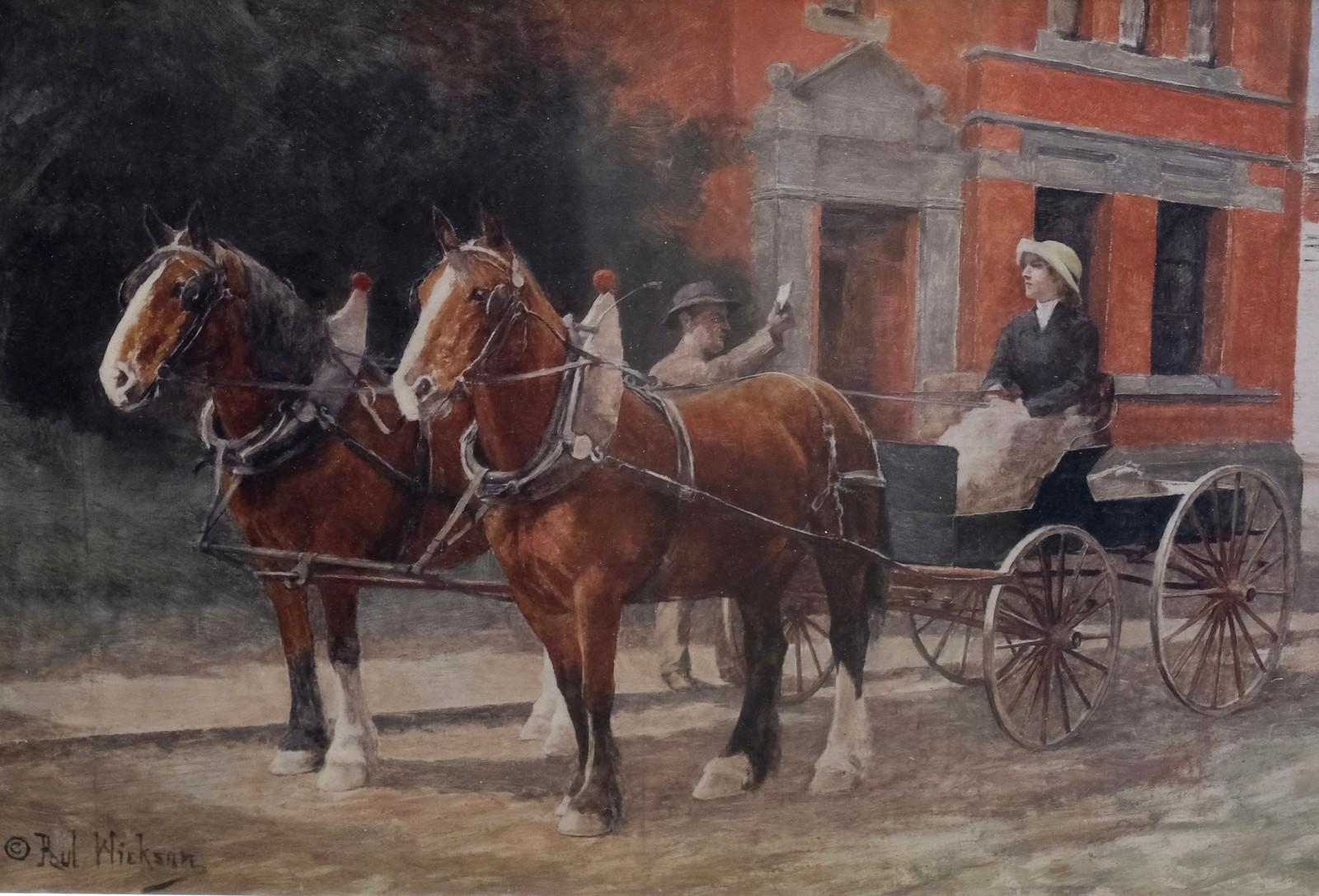 Paul Giovanni Wickson | Figures with Horses | MutualArt