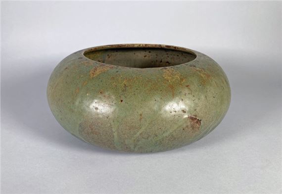 Nils de Barck | Flattened spherical bowl in polychrome stoneware ...