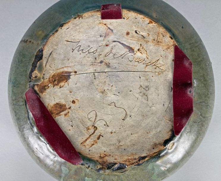 Nils de Barck | Flattened spherical bowl in polychrome stoneware ...