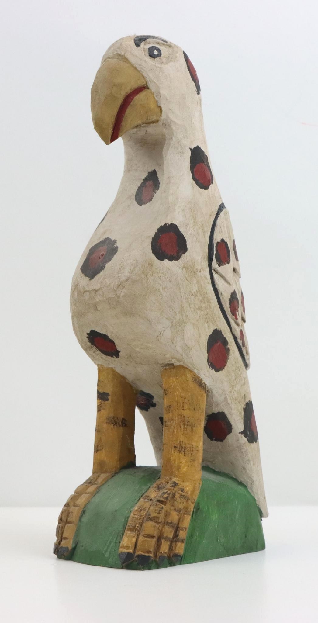 Daniel Strawser | Strawser folk art carved and painted bird figure ...