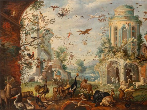 Roelant Savery | Paradisical landscape with animals (1618) | MutualArt