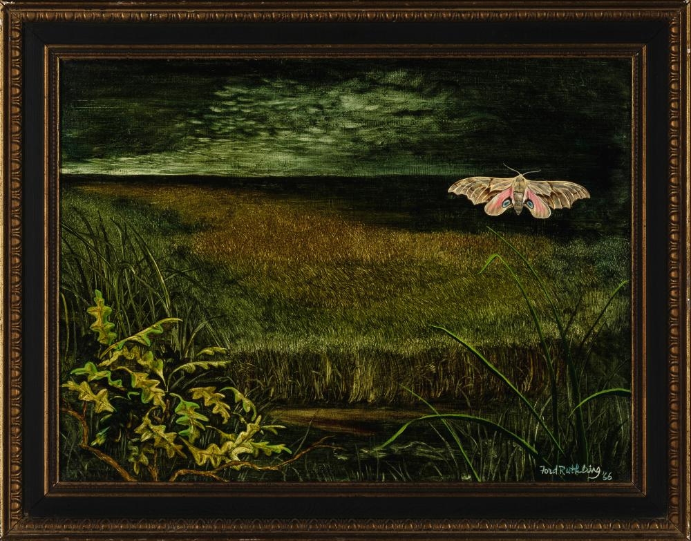 Ford Ruthling | Field of Grain at Night with Moth | MutualArt