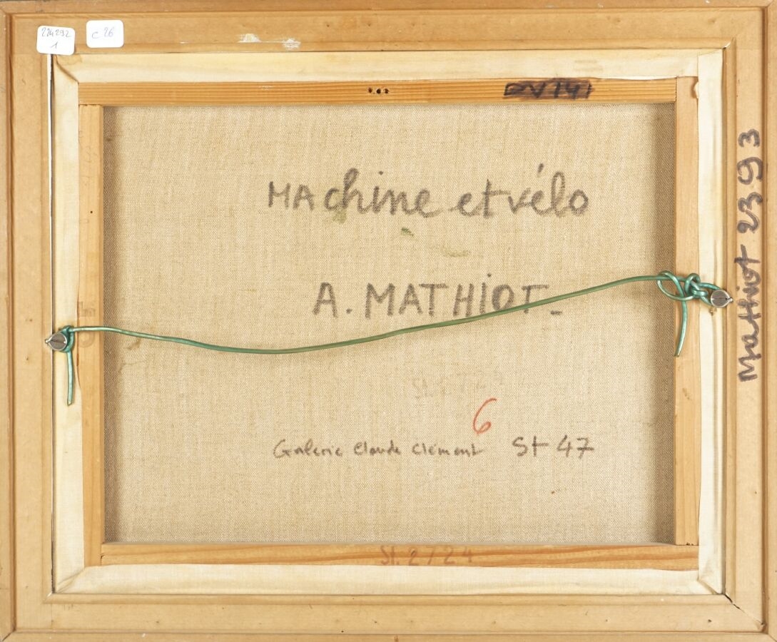 Alain Mathiot | Machine agricole, botte de paille et vélo | MutualArt