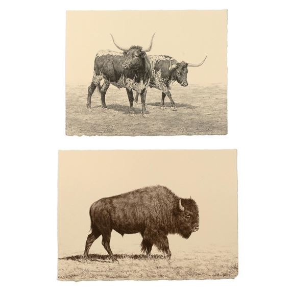Steve Forbis | Pair of Lithographs: Pride of Texas + Untitled | MutualArt