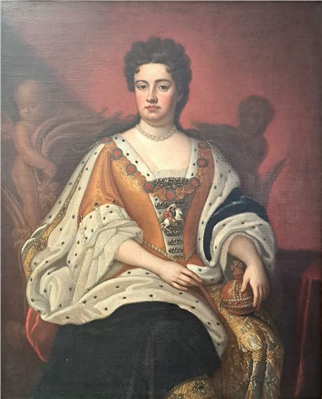 Godfrey Kneller | A portrait of Queen Anne wearing a pearl necklace in ...