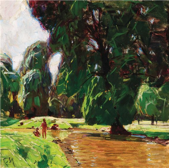 Carl Moll | A View of the Bruntál Castle | MutualArt