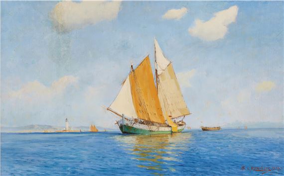 August von Ramberg | Ein Transportschiff (1942) | MutualArt