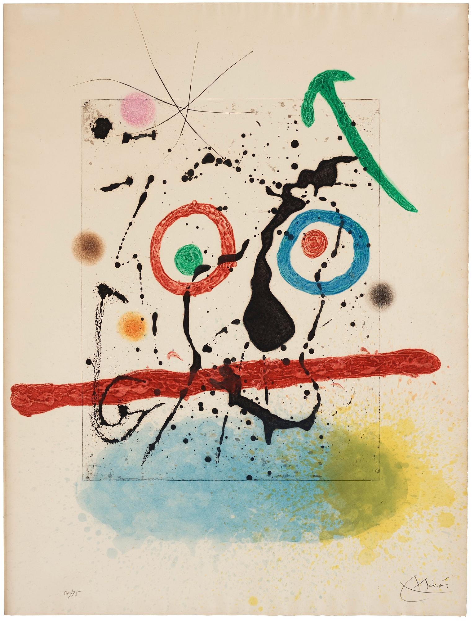 Joan Miró | Le vent parmi les roseaux (frontispice) (1971) | MutualArt