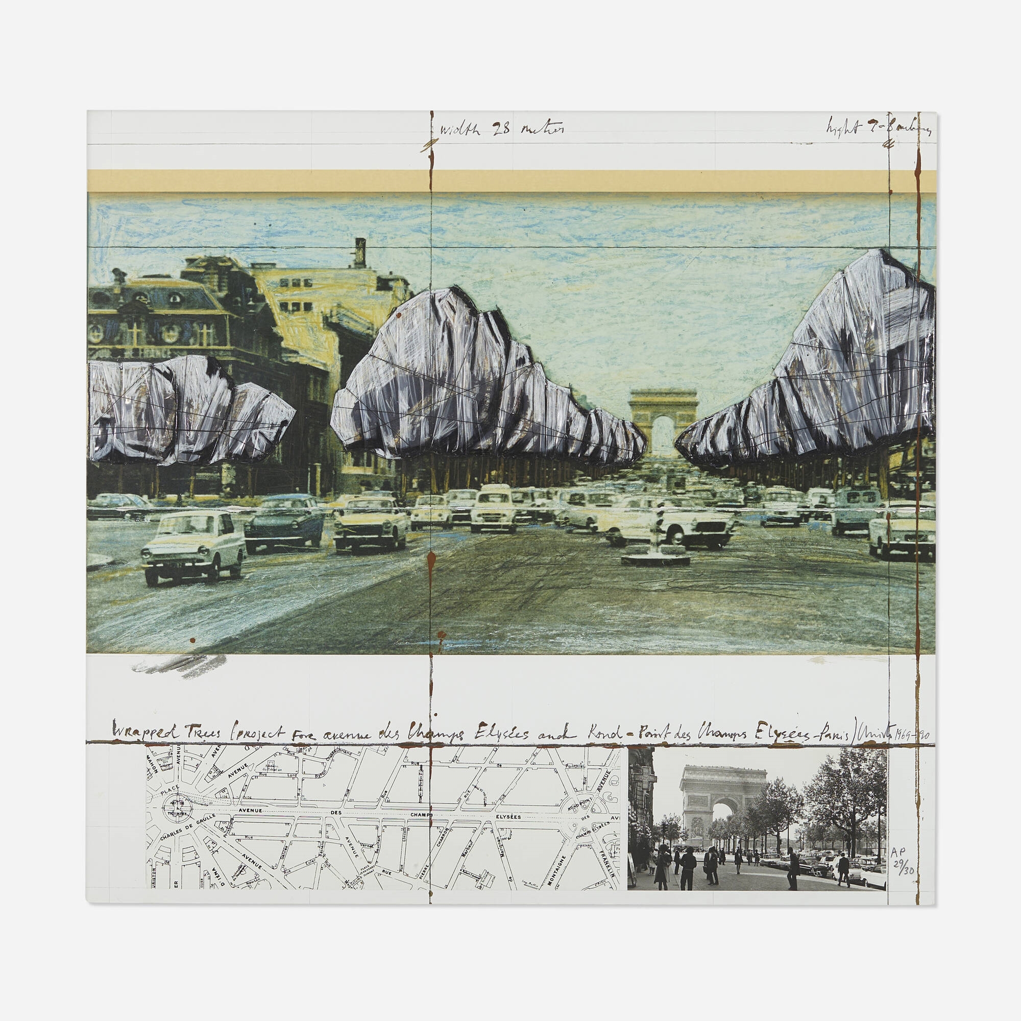 Christo | Wrapped Trees (Project for Avenue des Champs-Élysées, Paris ...
