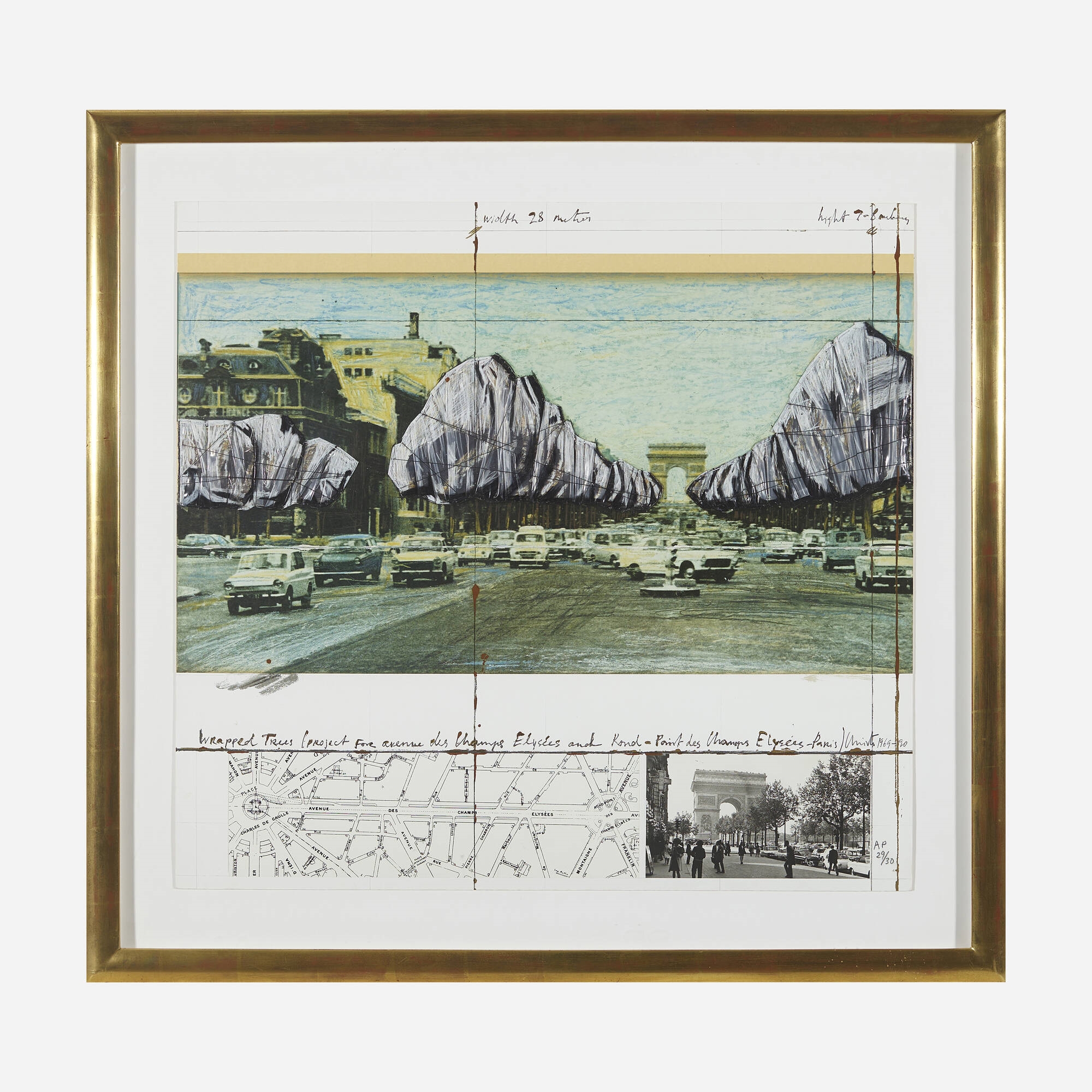 Christo | Wrapped Trees (Project for Avenue des Champs-Élysées, Paris ...