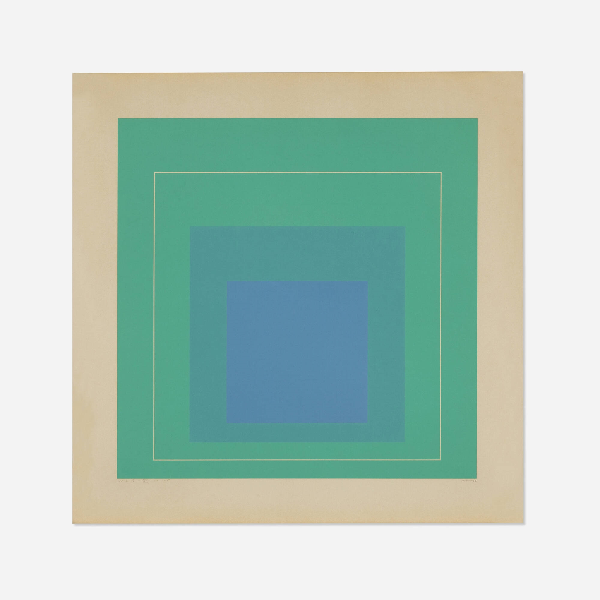 Josef Albers | WLS III (from the White Line Squares series (1966 ...