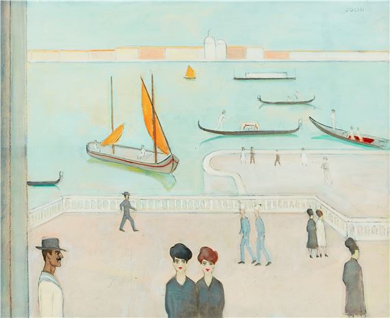 Einar Jolin | Utsikt från Södermalm mot Riddarholmen (1954) | MutualArt