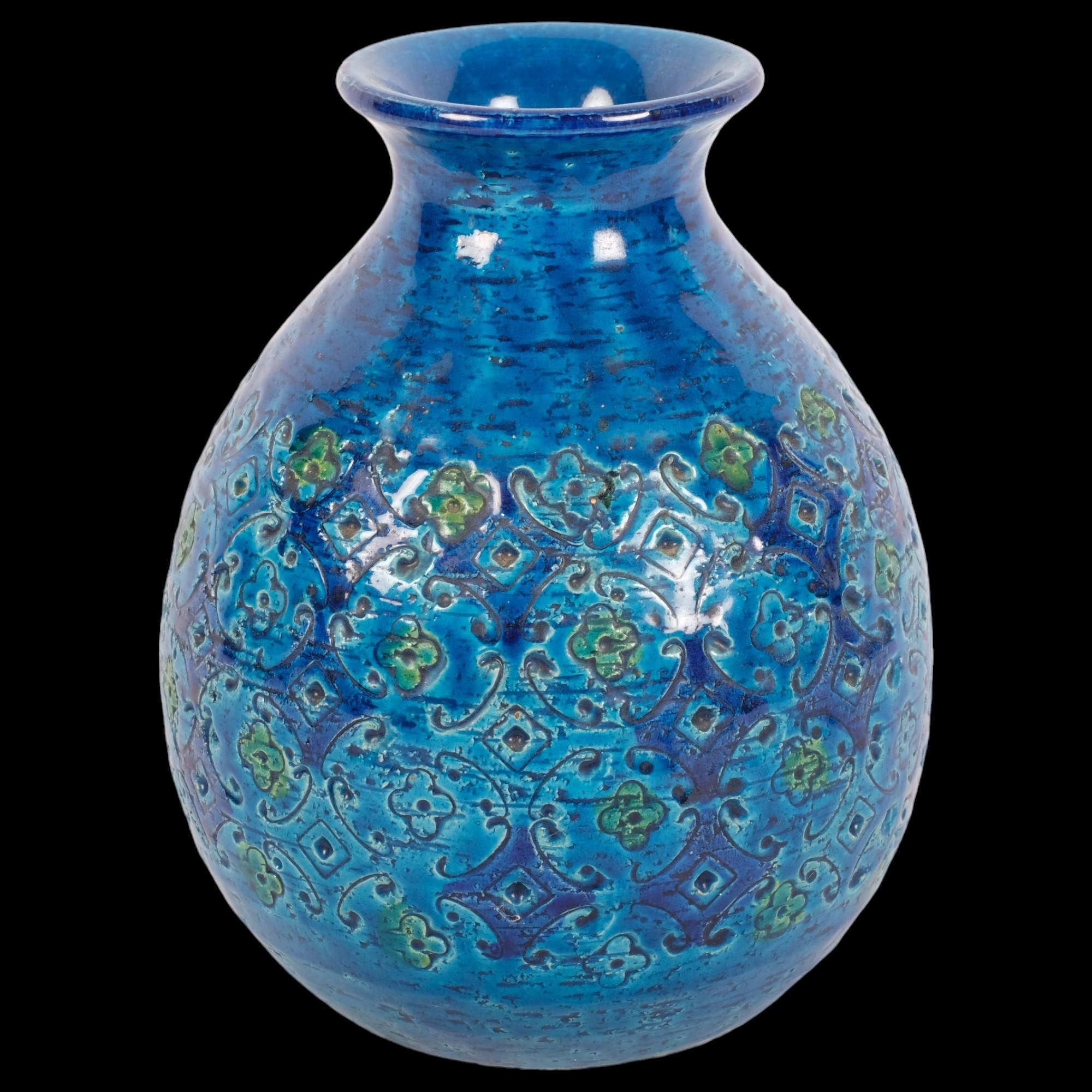 Aldo Londi | a Batossi Rimini Blu Spagnolo range vase | MutualArt