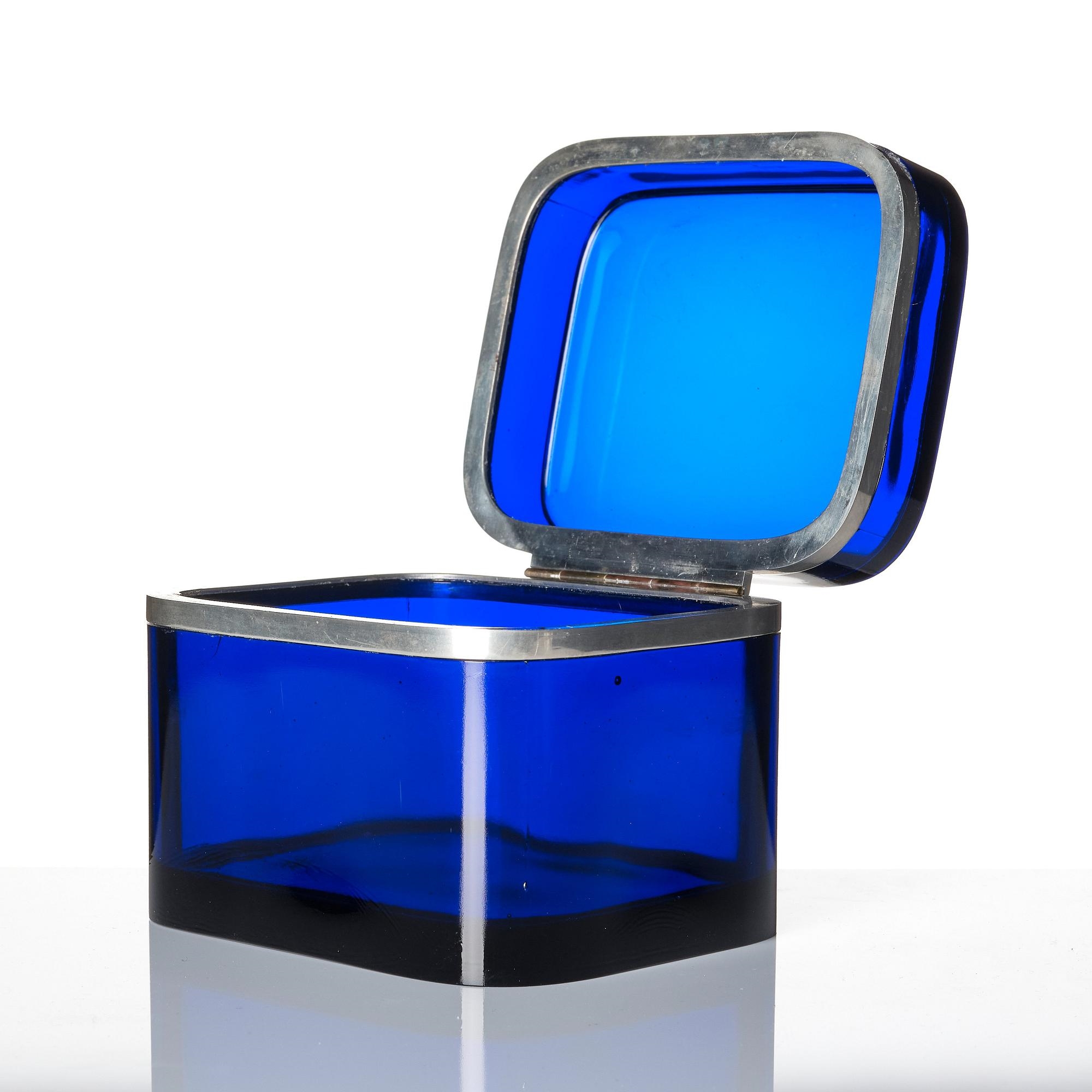 Josef Frank | a pewter mounted blue-tinted glass box, Firma Svenskt ...