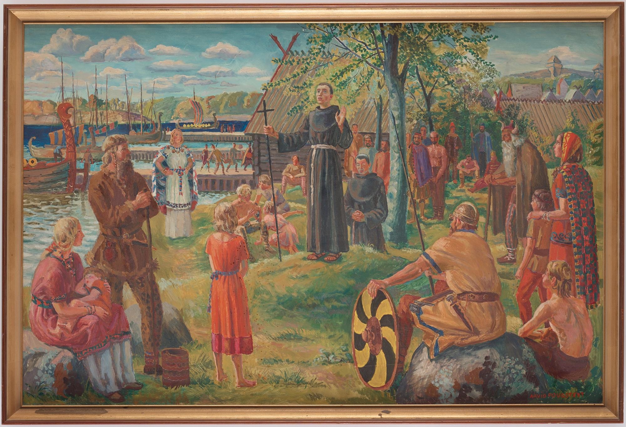 Arvid Fougstedt | Ansgar Preaches in Birka | MutualArt