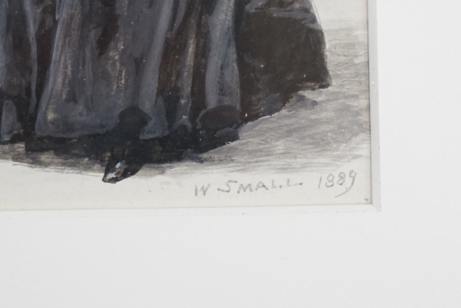 William Small | Victorian figures on a promenade (1889) | MutualArt