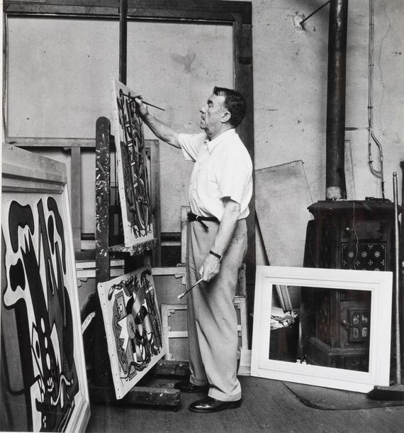 Willy Maywald | Fernand Léger in his studio (Circa 1970) | MutualArt