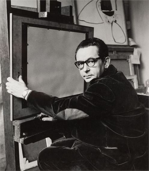Willy Maywald | Painter Hans Hartung in his studio (Circa 1970) | MutualArt