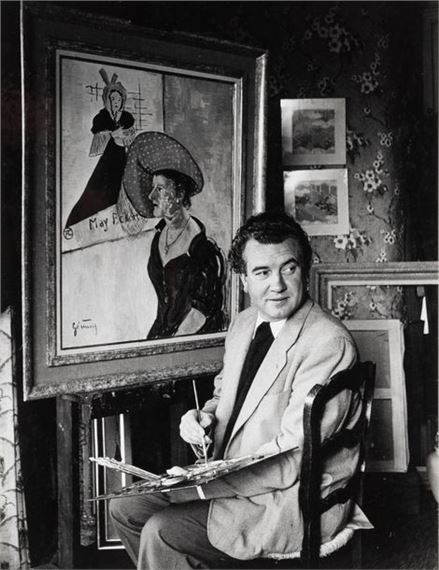 Willy Maywald | Painter Bob Gesinus Fisser in his Paris studio in front ...