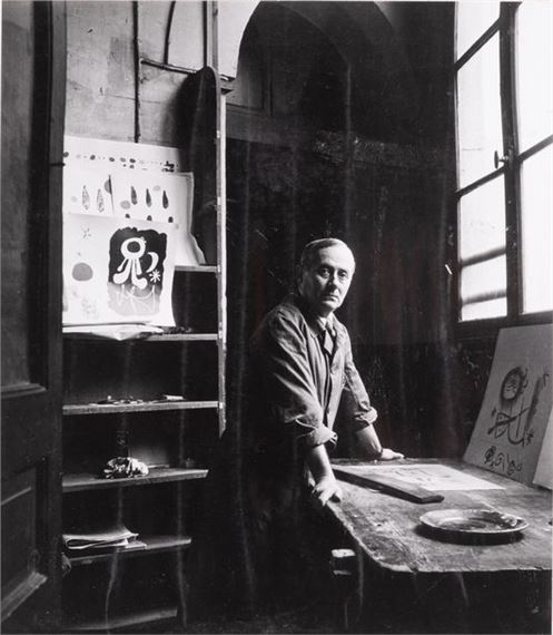 Willy Maywald | Juan Miro in his studio (Circa 1970) | MutualArt