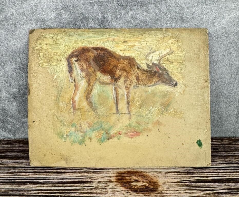 Philip R. Goodwin | Philip Russell Goodwin Deer Oil on Board Painting ...