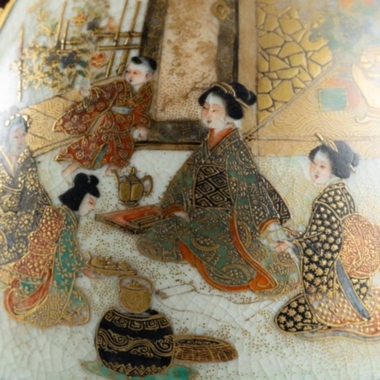 Japanese School, 20th Century | JAPANESE SATSUMA KINKOZAN TSUKURU VASE ...