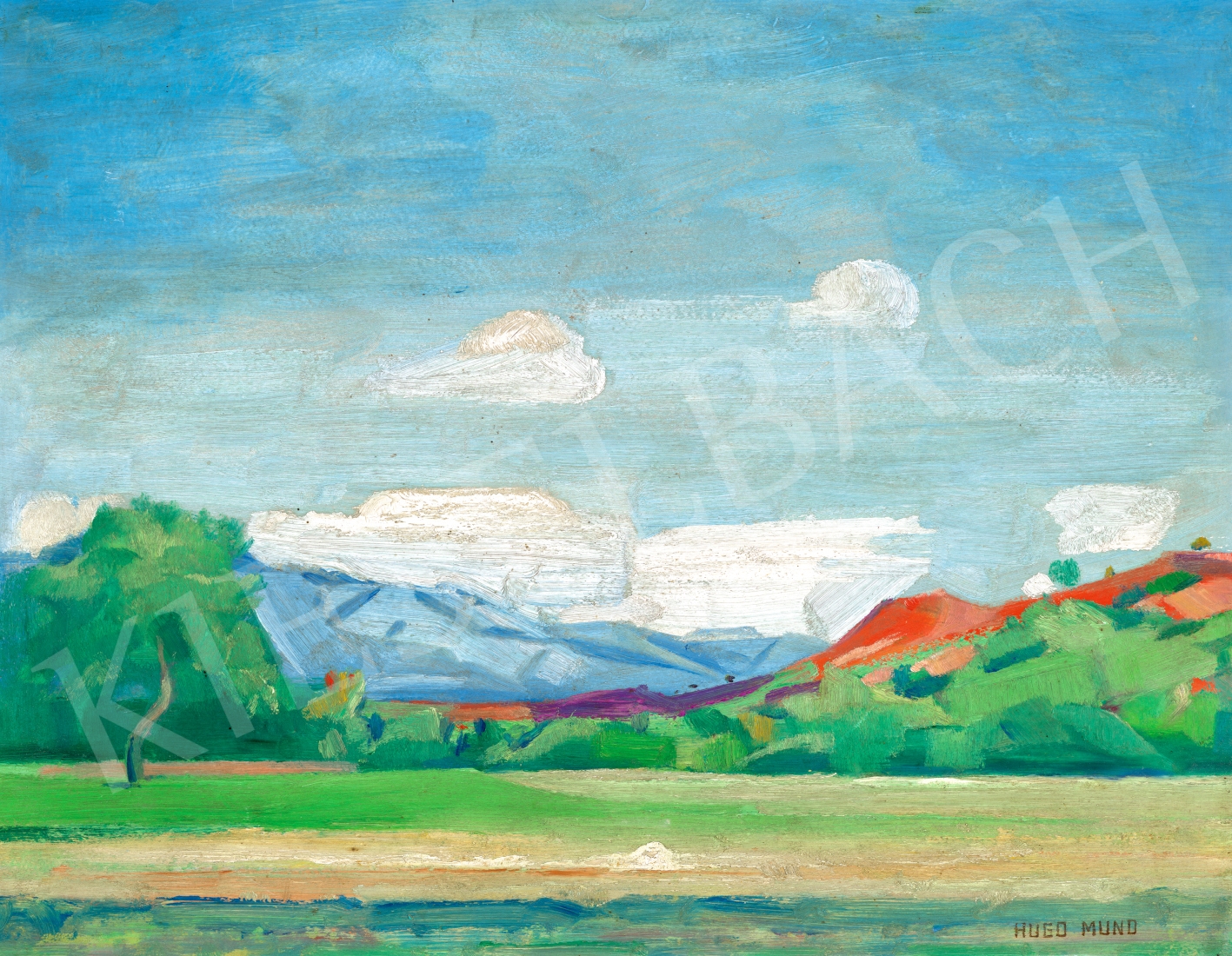 Hugó Mund | Landscape with Clouds | MutualArt