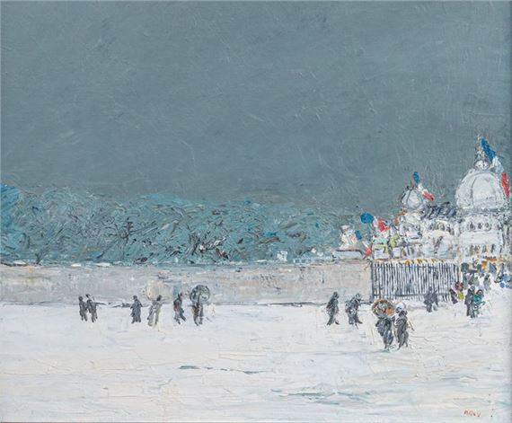 Michel Maly | Snow at the Tuileries | MutualArt