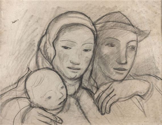 Georges Kars | Young couple and child | MutualArt