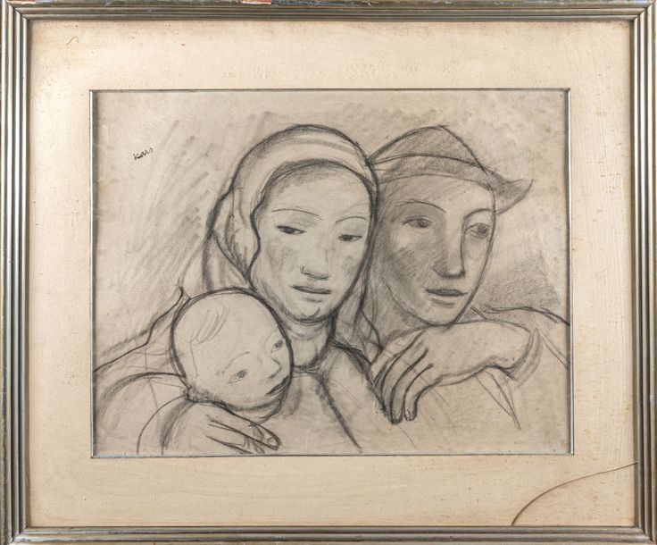 Georges Kars | Young couple and child | MutualArt