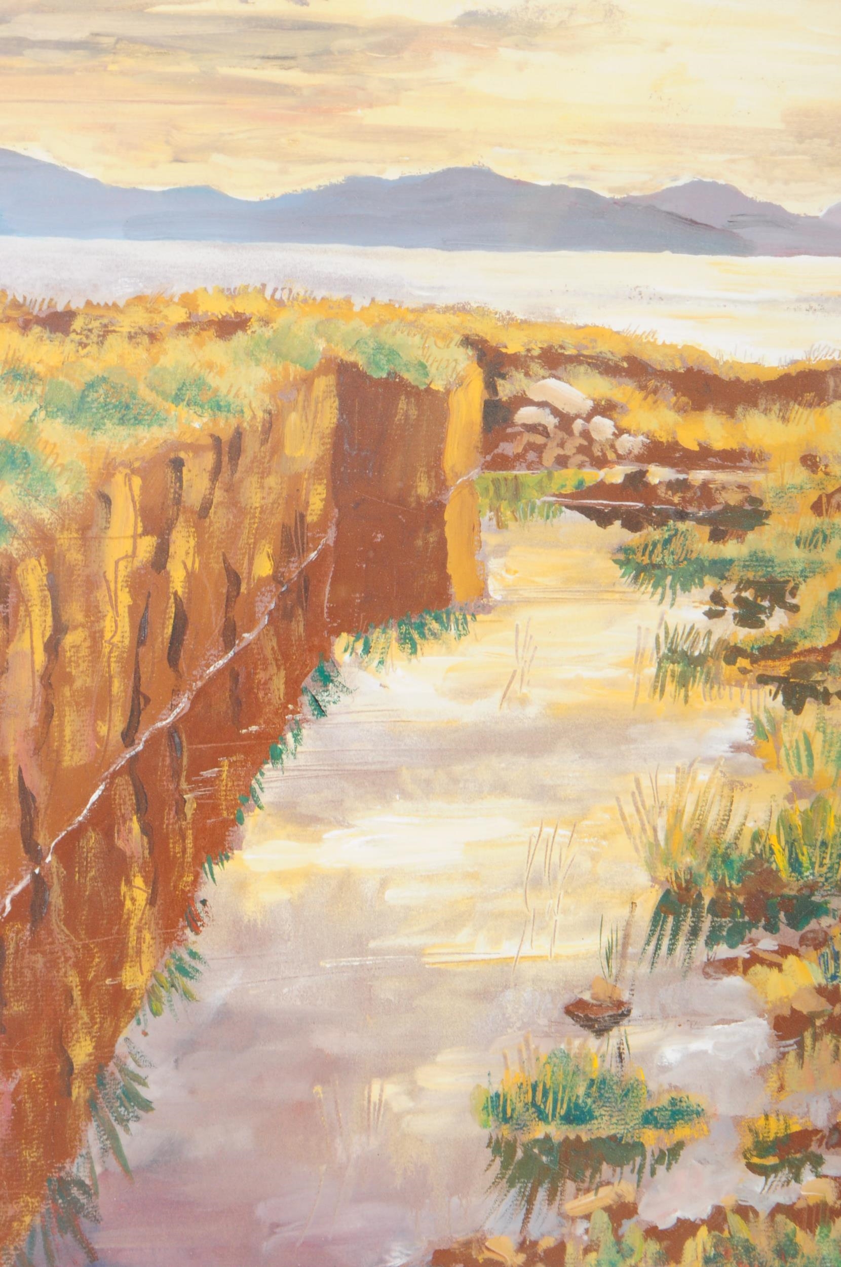 Patric Stevenson | PATRIC STEVENSON - OIL ON PAPER LANDSCAPE PAINTING ...