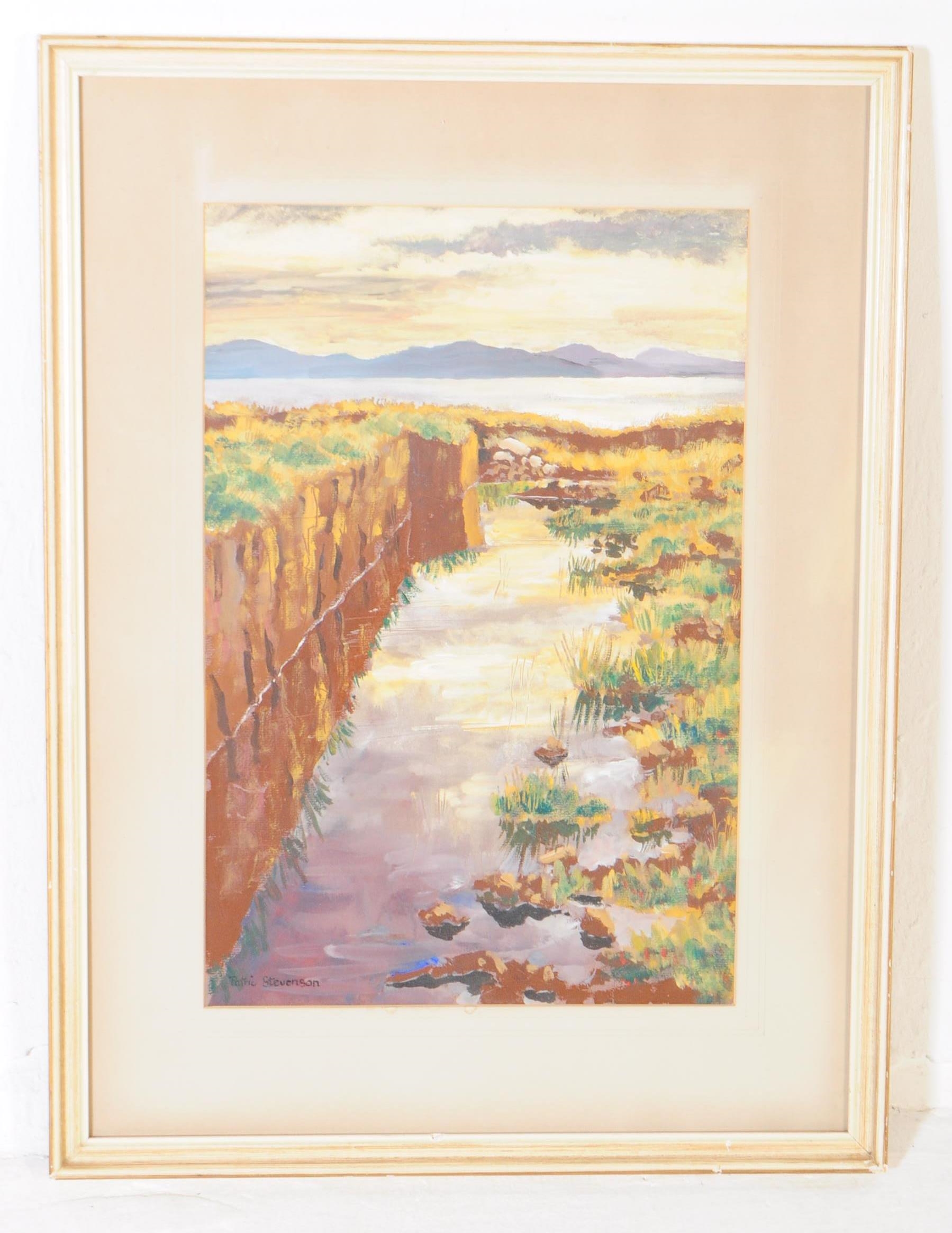 Patric Stevenson | PATRIC STEVENSON - OIL ON PAPER LANDSCAPE PAINTING ...