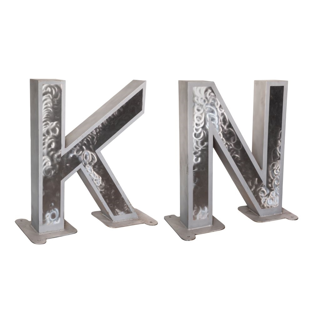 Kenneth Nelson | Steel Letter Sculptures | MutualArt