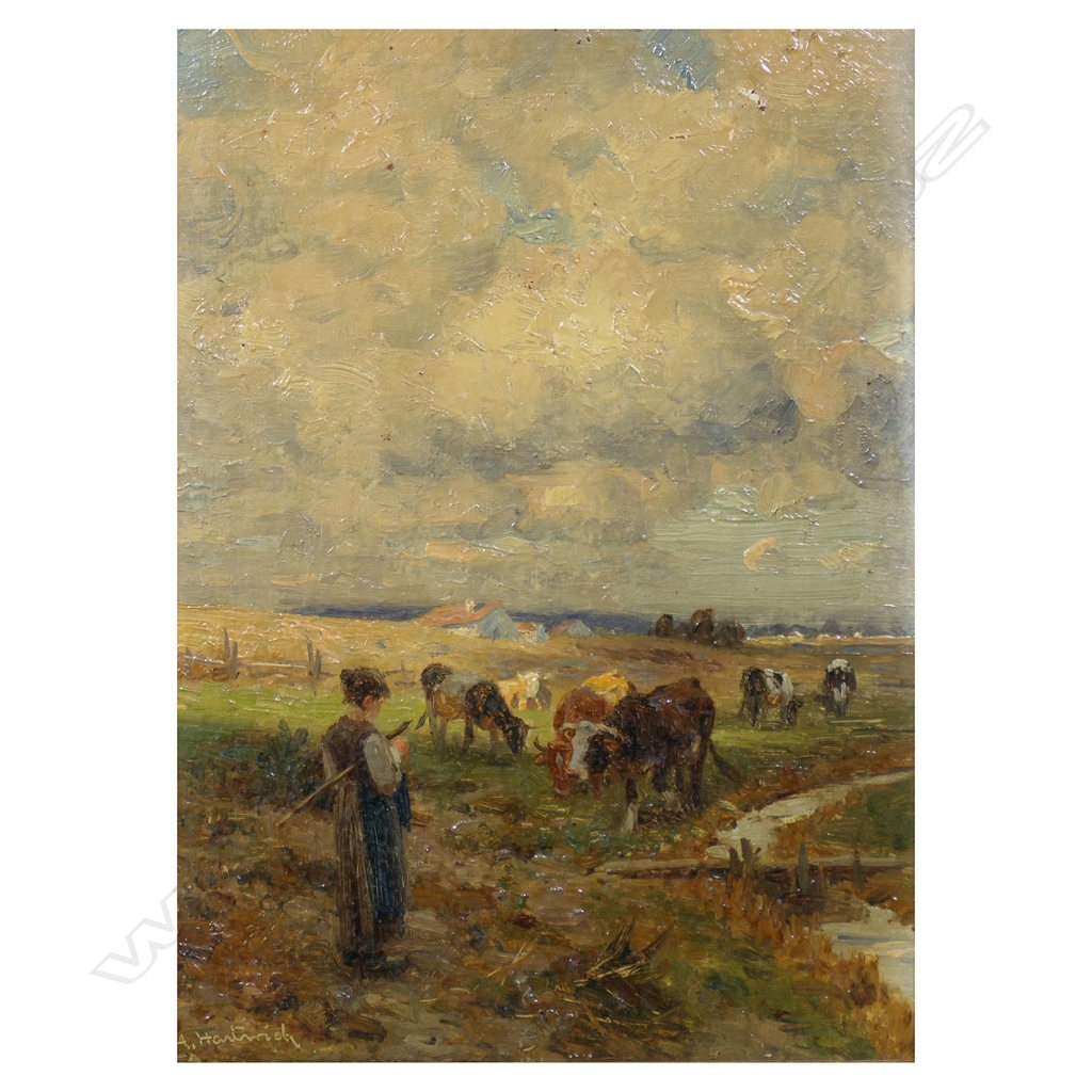 Hermann Hartwich | farming scene | MutualArt