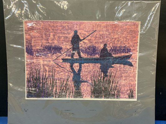 Paul Shaub | Paul Shaub Marsh Woodblock Print | MutualArt