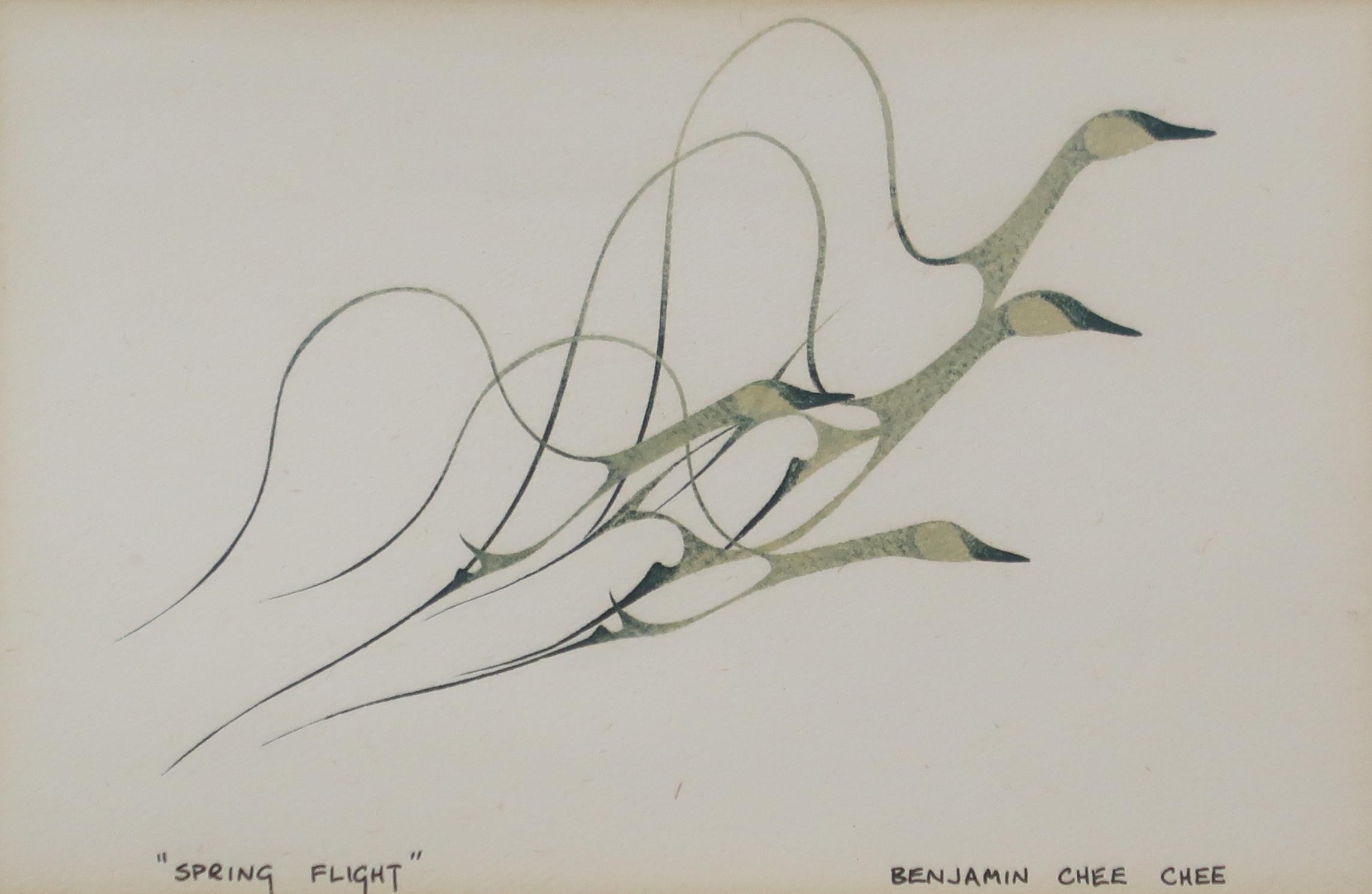 Benjamin Chee Chee | Goose in Flight (1977) | MutualArt