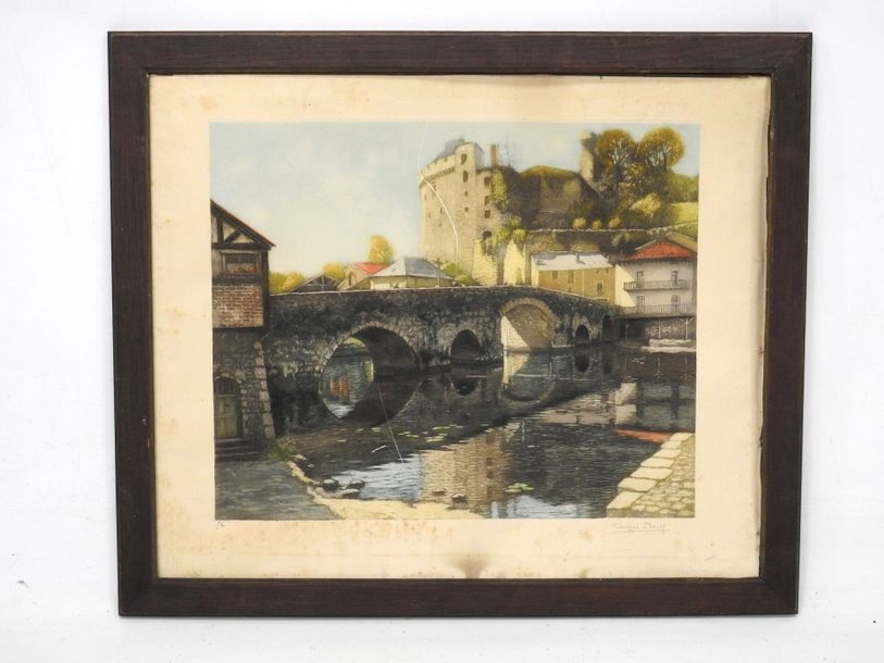 Plasse Georges | Landscape with bridge | Compare similar artworks ...