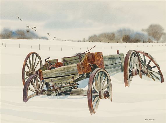 Mel Heath | Wagon in Snow | MutualArt