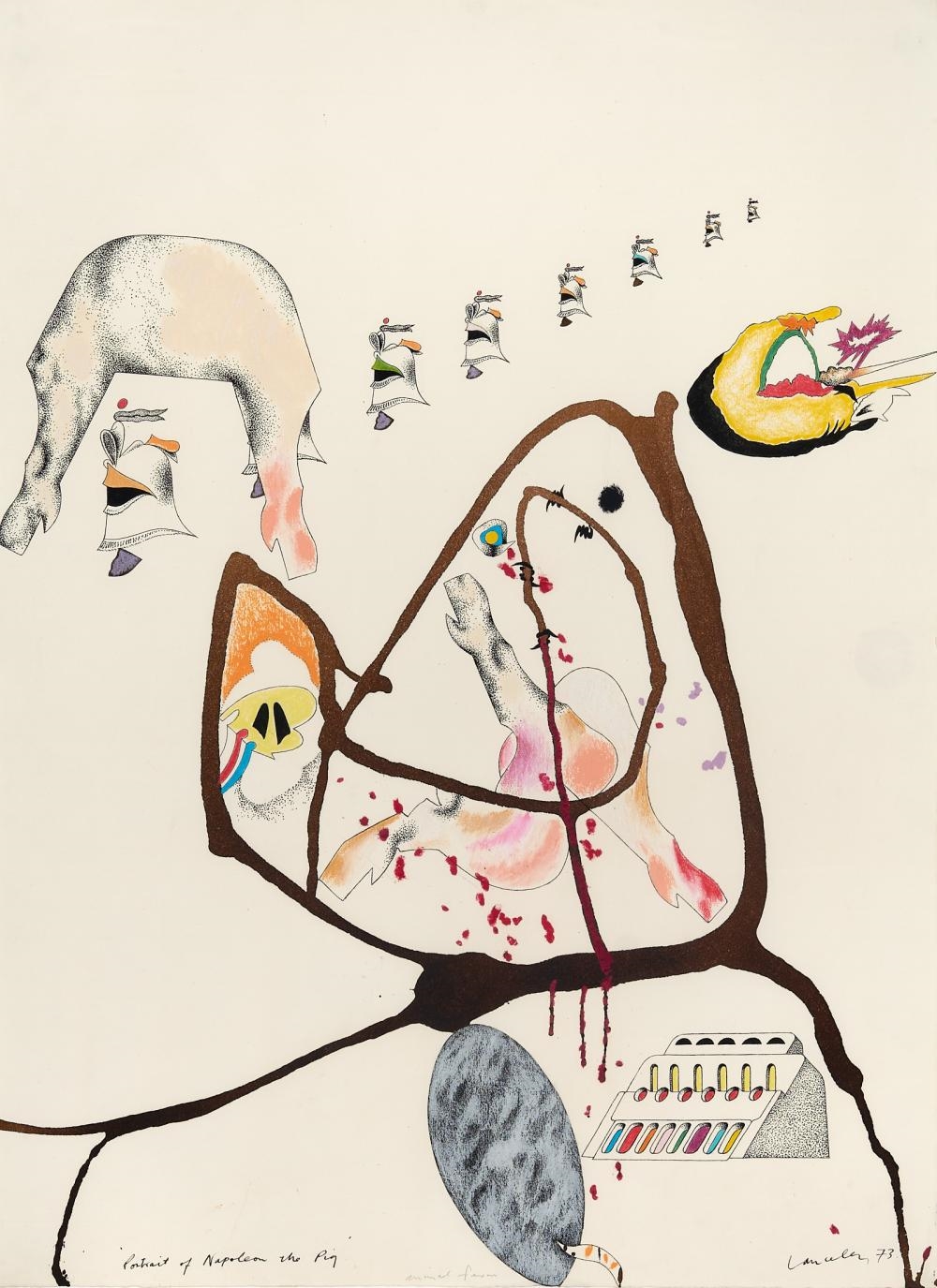 Colin Lanceley | Portrait of Napoleon the Pig, 1973 (1938 - 2015 ...