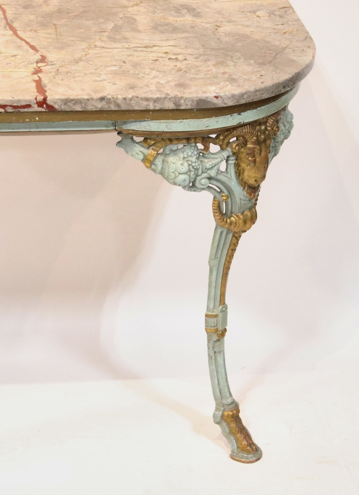 Kenneth Moore | Pair of Adam-style Marble-Top Iron Consoles | MutualArt