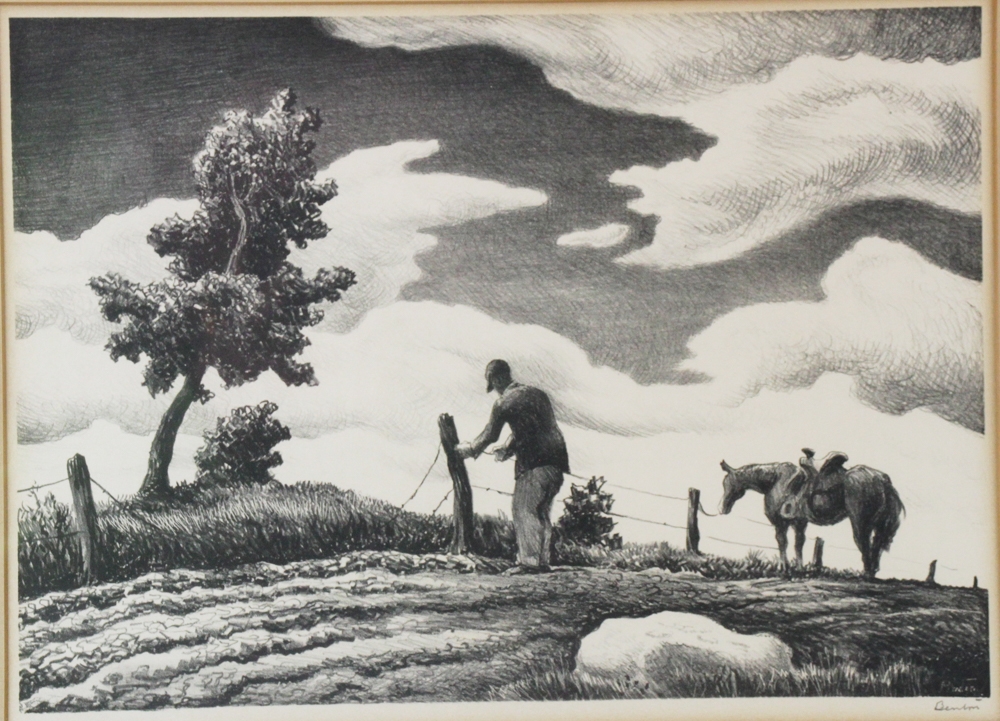 Thomas Hart Benton‏ | The Fence Mender | MutualArt