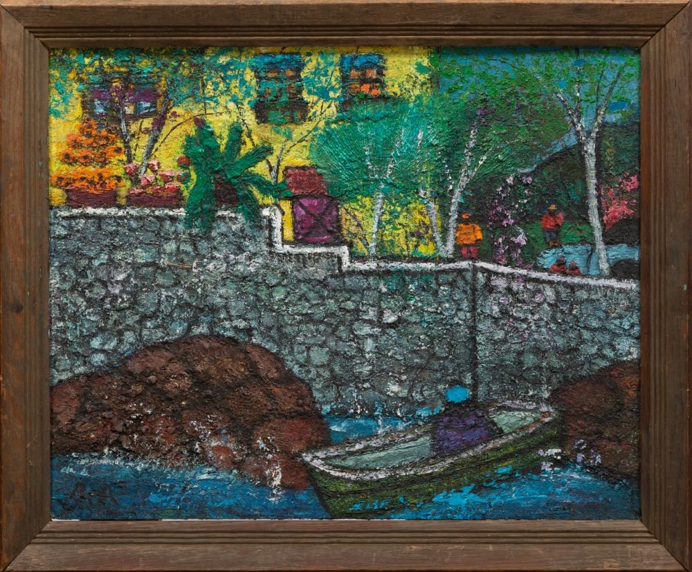 Bea Haverbusch | Rowing By Bridge | MutualArt