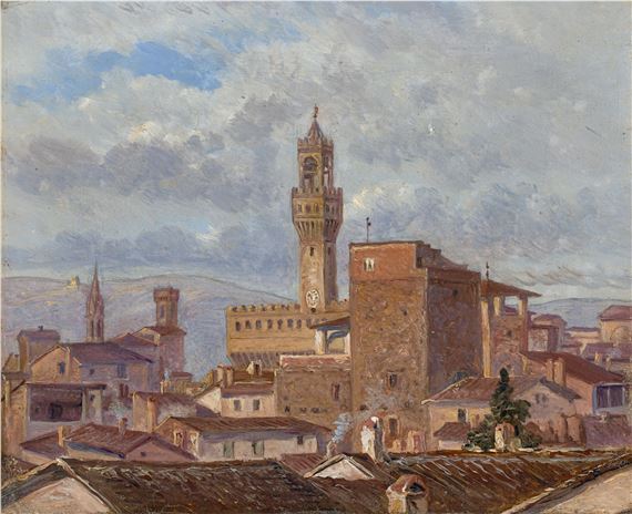 Carl Gustav Carus | View of Florence with Palazzo Vecchio. 11 April ...