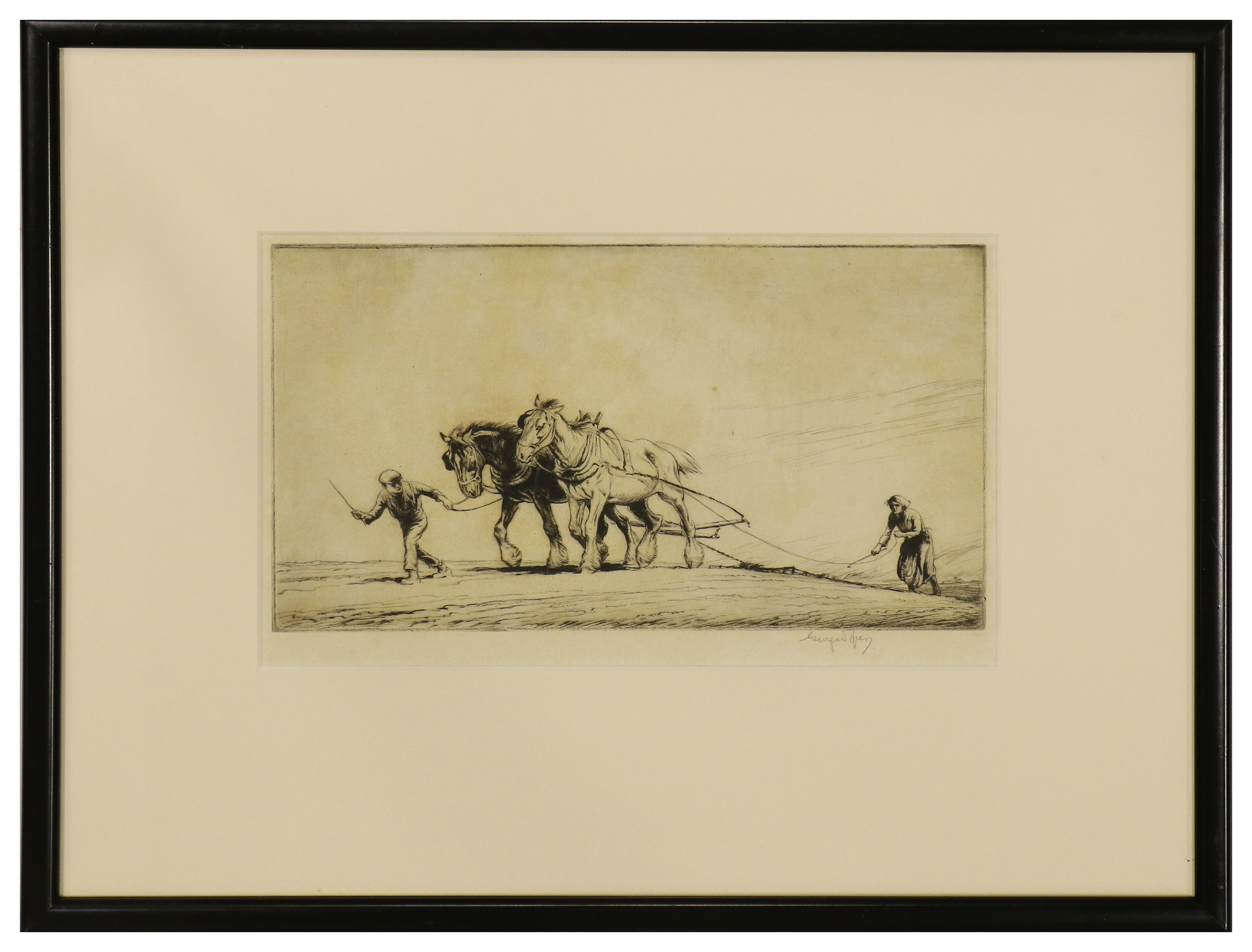 George Soper | Loading the cart in Winter | MutualArt