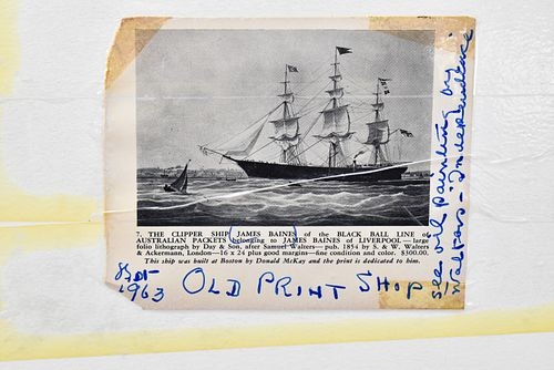 Samuel Walters | JAMES BAINES CLIPPER SHIP LITHOGRAPH BY SAMUEL WALTERS ...